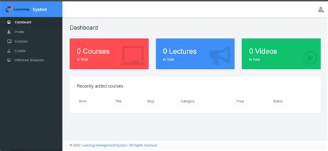 Laravel Learning Management System Project With Source Code 2022