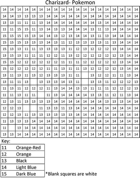 Pixel Art Color By Number Coloringbynumbercom