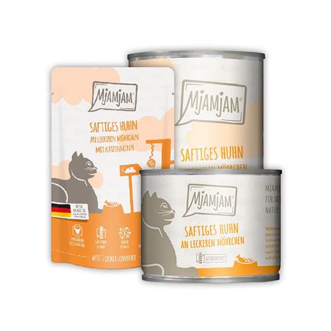 Mjamjam Saftiges Huhn An Leckeren Möhrchen Für Die Katze 1 59