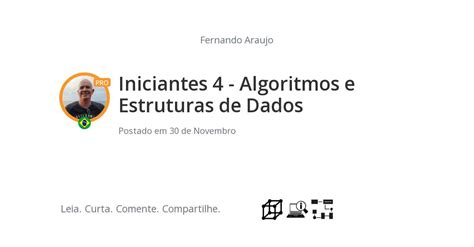 Iniciantes 4 Algoritmos E Estruturas De Dados Fernando Araujo
