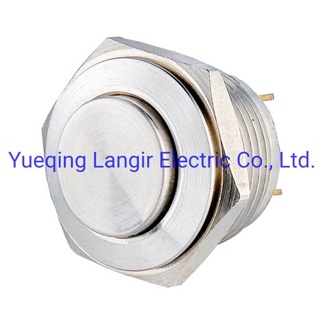 16mm High Flat Head Waterproof Stainless Steel Push Button Switch Stainless Steel Pushbutton