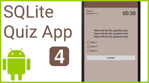 Multiple Choice Quiz App With Sqlite Integration Part 4 Rawquery