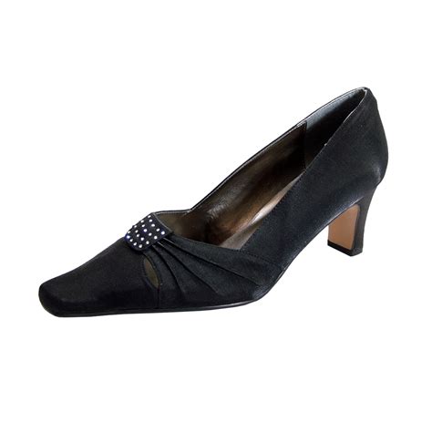 Floral Reina Womens Wide Width Rhinestone Satin Dress Shoes