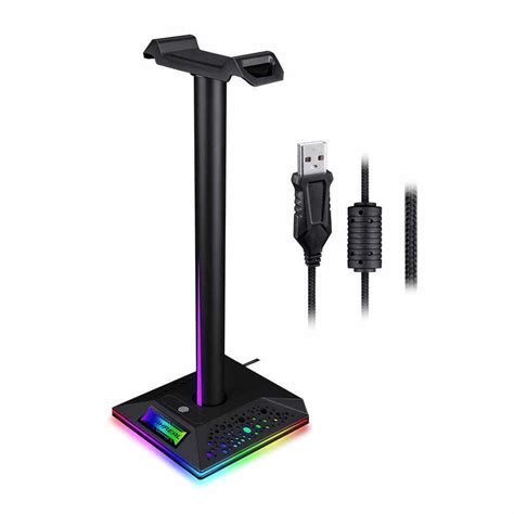 Rgb Head Mounted Headset Bracket Detachable Headset Holder With Kinds Of Rgb Lighting Modes