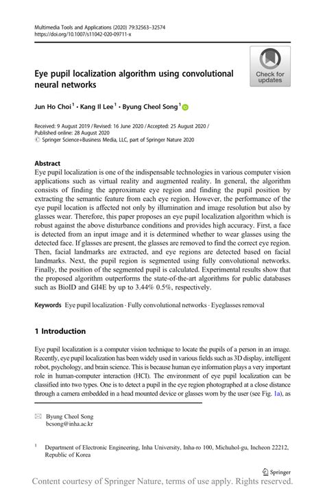 Eye Pupil Localization Algorithm Using Convolutional Neural Networks