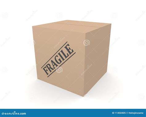 3d Cardboard Box Fragile Stock Illustration Illustration Of Packaging 11450405