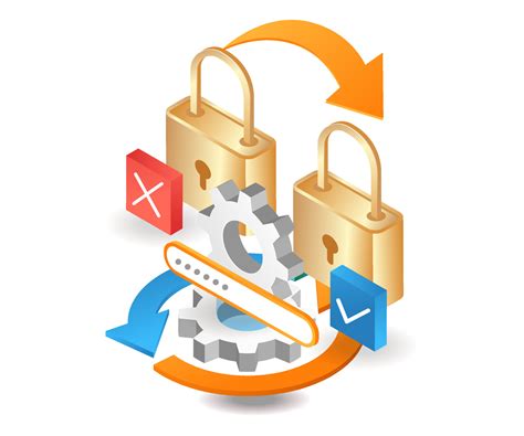 Flat Isometric 3d Illustration Process Forgot Password Repair Concept
