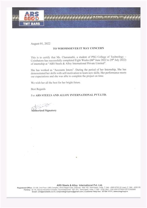 Internship Charumathi Venkataraman