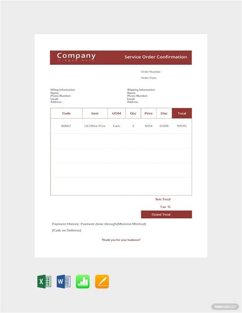 Editable Order Form Templates In Word To Download