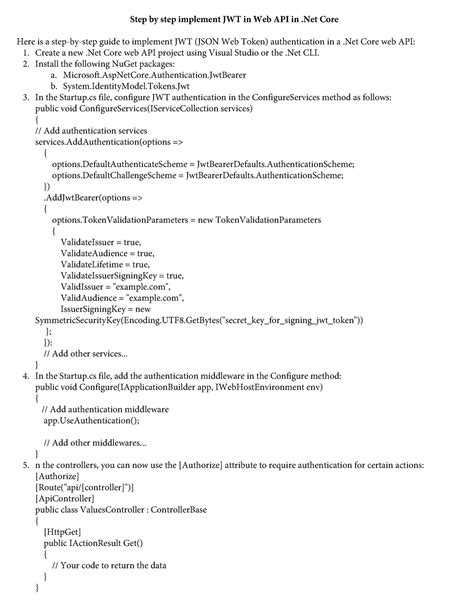 Jwt Step By Step Step By Step Implement Jwt In Web Api In Net Core Here Is A Step By Step
