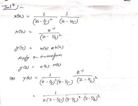 Solved Inverse Z Transform Problem Consider The Z Transforms Course Hero