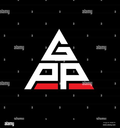 Gpp Triangle Letter Logo Design With Triangle Shape Gpp Triangle Logo