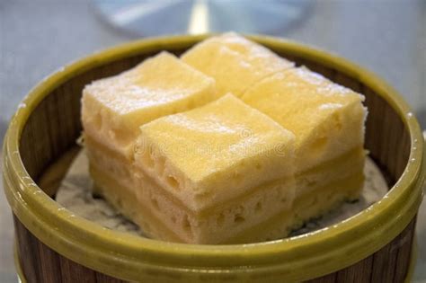 Ma Lai Gao Also Known As Malay Cake Served At Dim Sum Restaurant Stock Image Image Of Hong