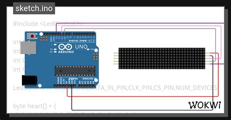 Dot Matrix Wokwi Esp32 Stm32 Arduino Simulator