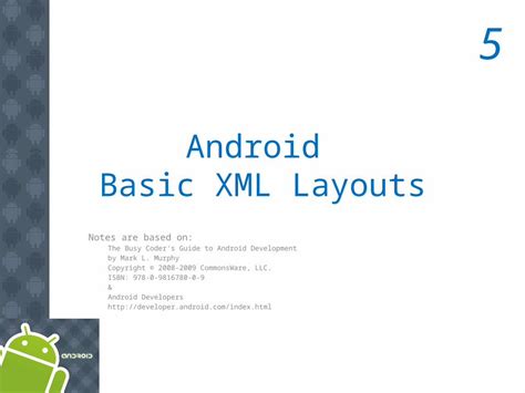 PPTX Android Chapter XML Layouts Pptx DOKUMEN TIPS