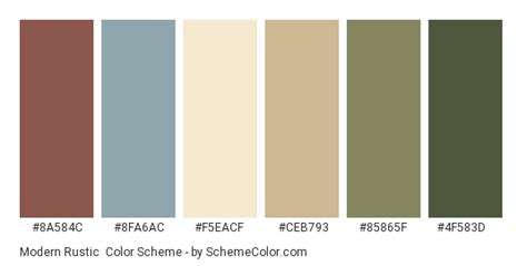 Modern Rustic Color Scheme Palette