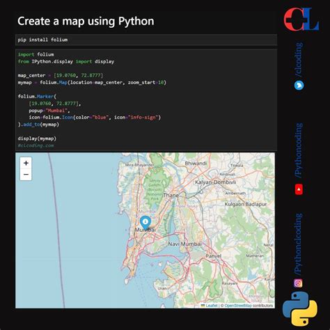 Python Coding On Instagram Create A Map Using Python Free Code And