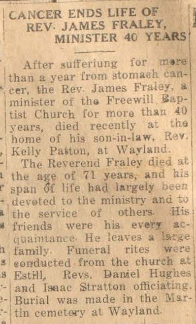 Rev James T Fraley 1865 1935 Find A Grave Memorial