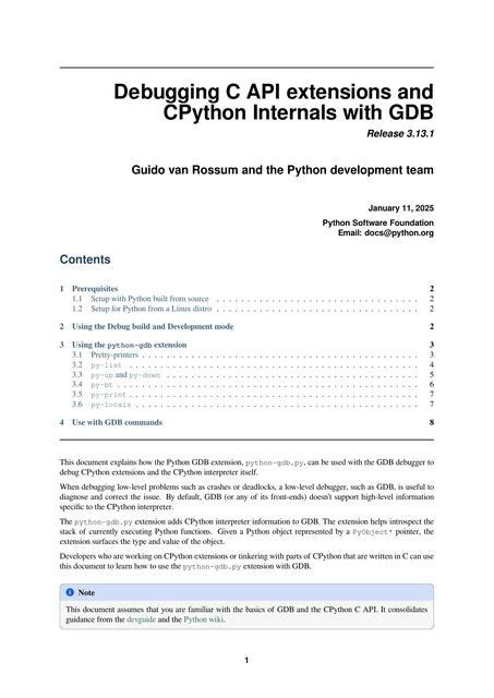 Python1 Howto Gdb Helpers Natasha Udocz