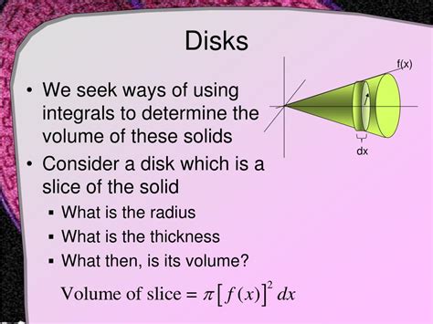 PPT Volumes The Disk Method PowerPoint Presentation Free Download ID 288710