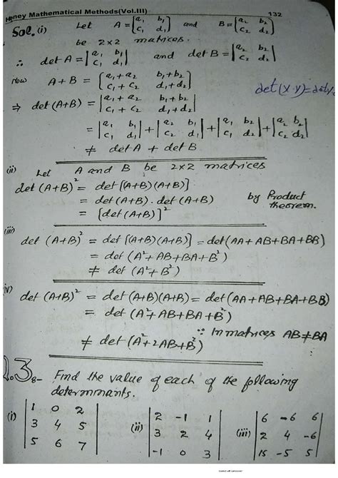 SOLUTION Chapter Determinants Studypool