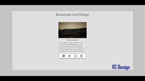Card Design Using Bootstrap Youtube