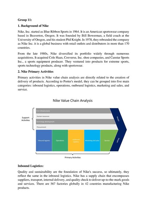 Nike Value Chain Model Sexiz Pix