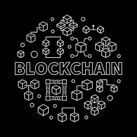 Premium Vector Blockchain Cryptocurrency Vector Round Concept