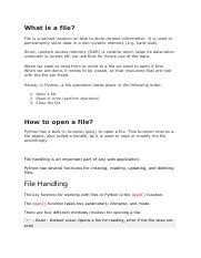 Guide To File Handling In Python Open Read Write And Close Course Hero