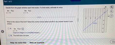 Solved Decide From The Graph Whether Each Limit Exists If A