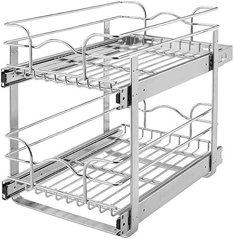 Amazon Com Rev A Shelf 5WB2 1822 CR 17 75 X 22 Double Pullout Wire Basket Home Kitchen