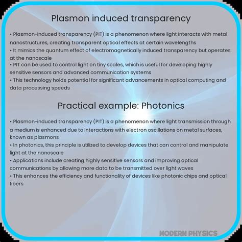 Plasmon Induced Transparency Applications Theory And Control