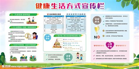 健康生活方式设计图 展板模板 广告设计 设计图库 昵图网