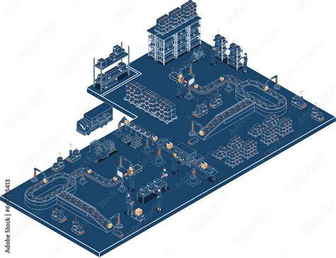 Intelligent Warehouse Technology Concept With Automated Warehouse