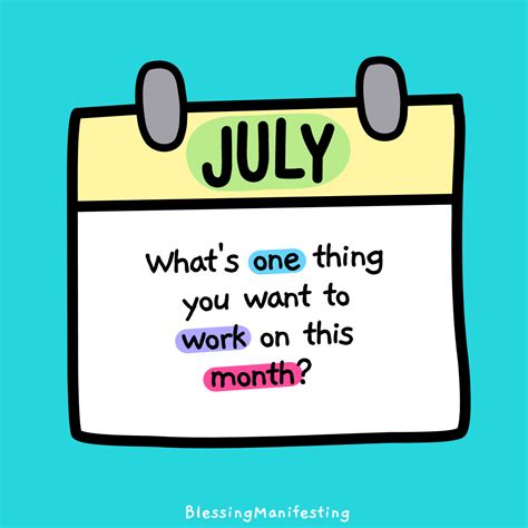July Self Care Summer Goals Self Love Rainbow