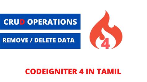 Codeigniter Tamil Beginner Tutorial Delete YouTube