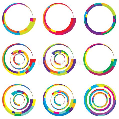 Abstract Circle Graphic Geometric Circle Ring Design Element Stock Vector Illustration Of