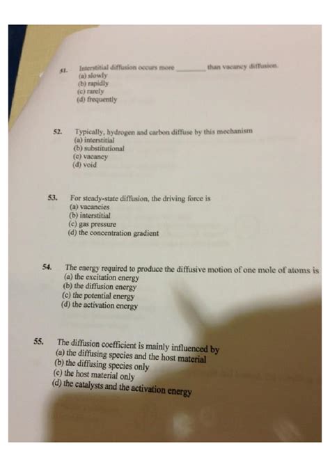 Solved Than Vacancy Diffusion Interstitial Diffusion Occurs Chegg Com