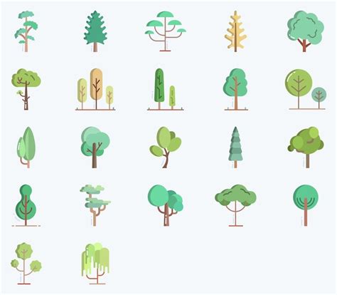 Premium Vector Trees Vector Set