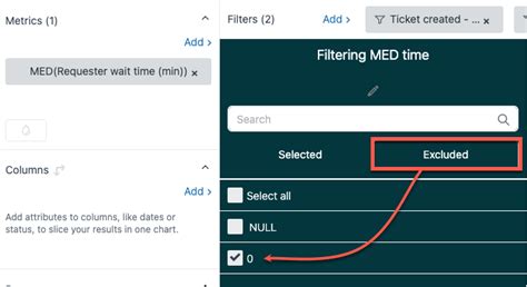 how can i exclude 0 values from a median aggregator zendesk