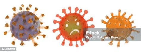 코로나바이러스 현미경 바이러스 박테리아 수집 세트 다른 형태의 건강에 해로운 위험 박테리아 과학 생물 학 실험실 박테리아 다채로운 개념 현실적인 3d 일러스트레이션 0명에