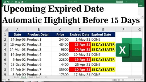 Conditional Formatting To Highlight 15 Days Before The Expiry Date Dating Highlights