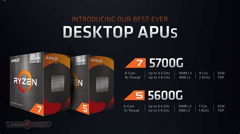 Amd Announces Ryzen 5000g And Pro 5000g Desktop Processors Techpowerup