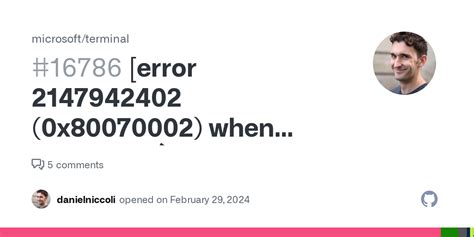 Error 2147942402 0x80070002 When Launching `pwshexe Nologo