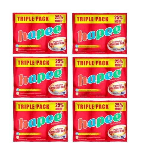 Hapee Toothpaste Explosive Menthol Red Triple Pack 30g 6s Lazada Ph