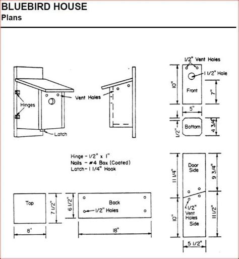 Free Printable Bluebird House Plans