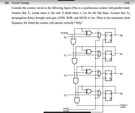 Solved Q4 Circuit Timing 10 Consider The Counter Circuit In The