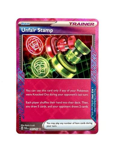 Unfair Stamp 165167 Twilight Masquerade Ace Spec Rare Pokemon Tcg Nm