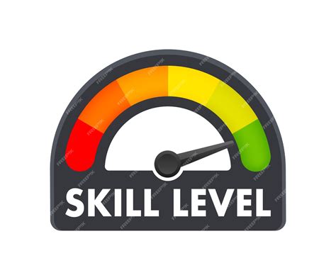 Premium Vector Skill Level Meter Measuring Scale Skill Level