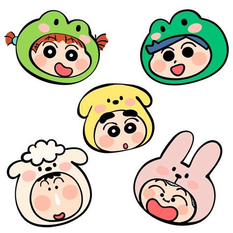 《蜡笔小新》春日部防卫队头套可爱头像